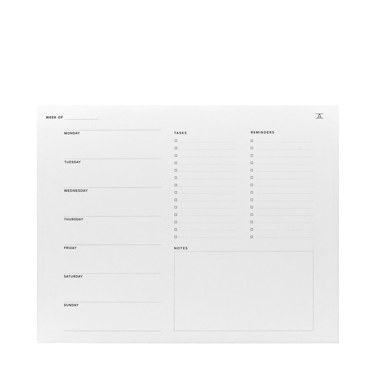APPOINTED - WEEKLY TASK PAD – CURRICULUM